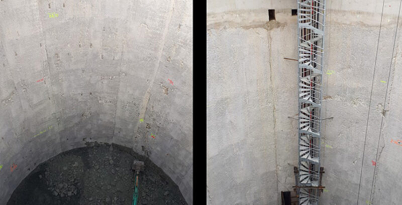 Soletanche Bachy réalise une paroi moulée en béton non armé