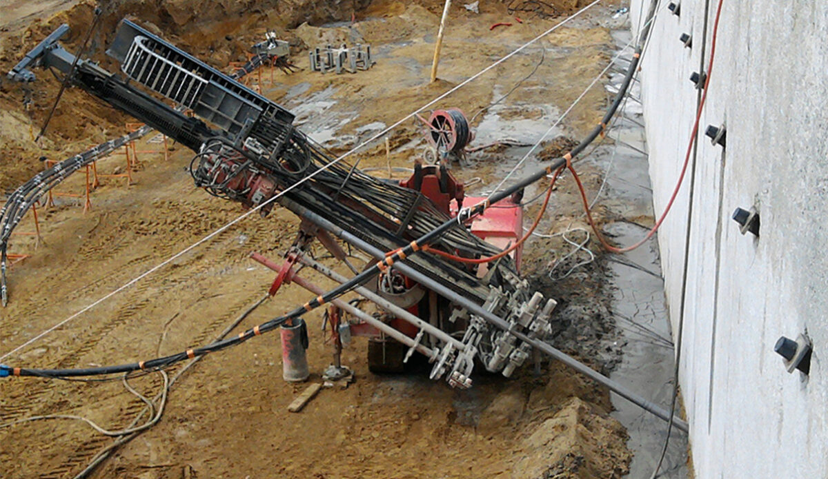 Ground anchors, a must for support structures.